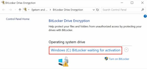 Khắc Phục Lỗi Bitlocker Waiting For Activation MÁy ChỦ Vina
